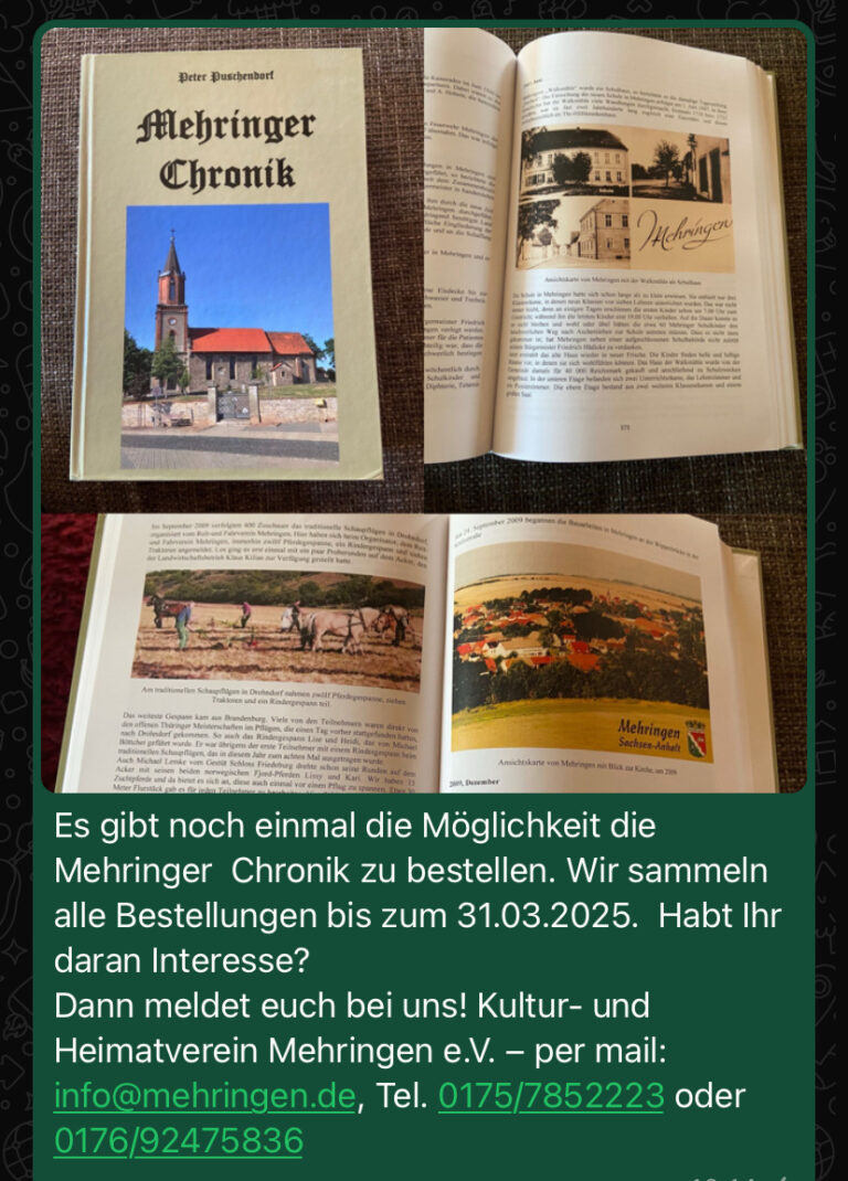 Kultur- und Heimatverein Mehringen e. V. – Eine weitere WordPress-Website